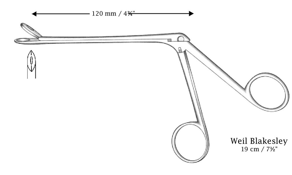 Pinza nasal Weil-Blakesley, recta, mediante corte, figura 1 ...
